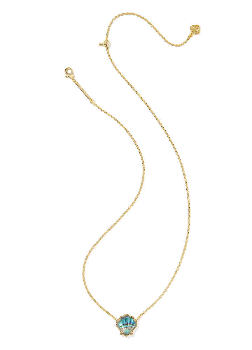 Kendra Scott Brynne Shell Gold Pendant Necklace in Abalone Shell ...